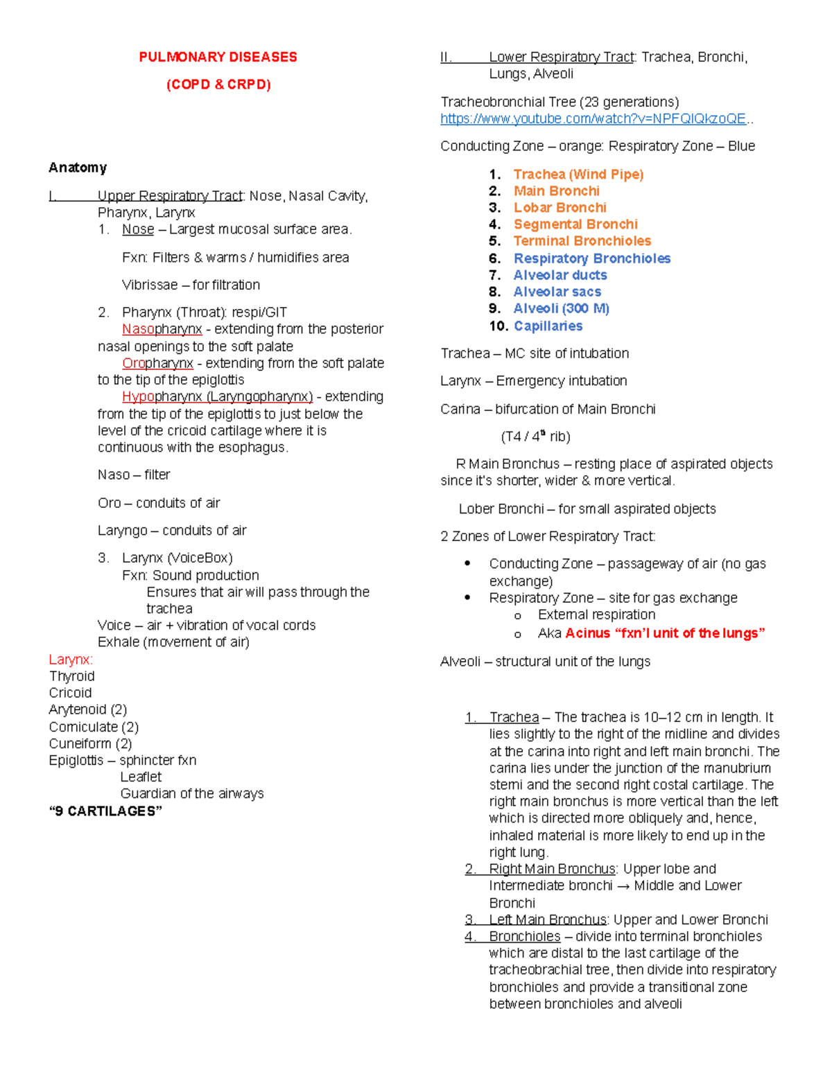 (2) Pulmonary, PVD, Vestibular 2nd Revalida - PULMONARY DISEASES (COPD ...