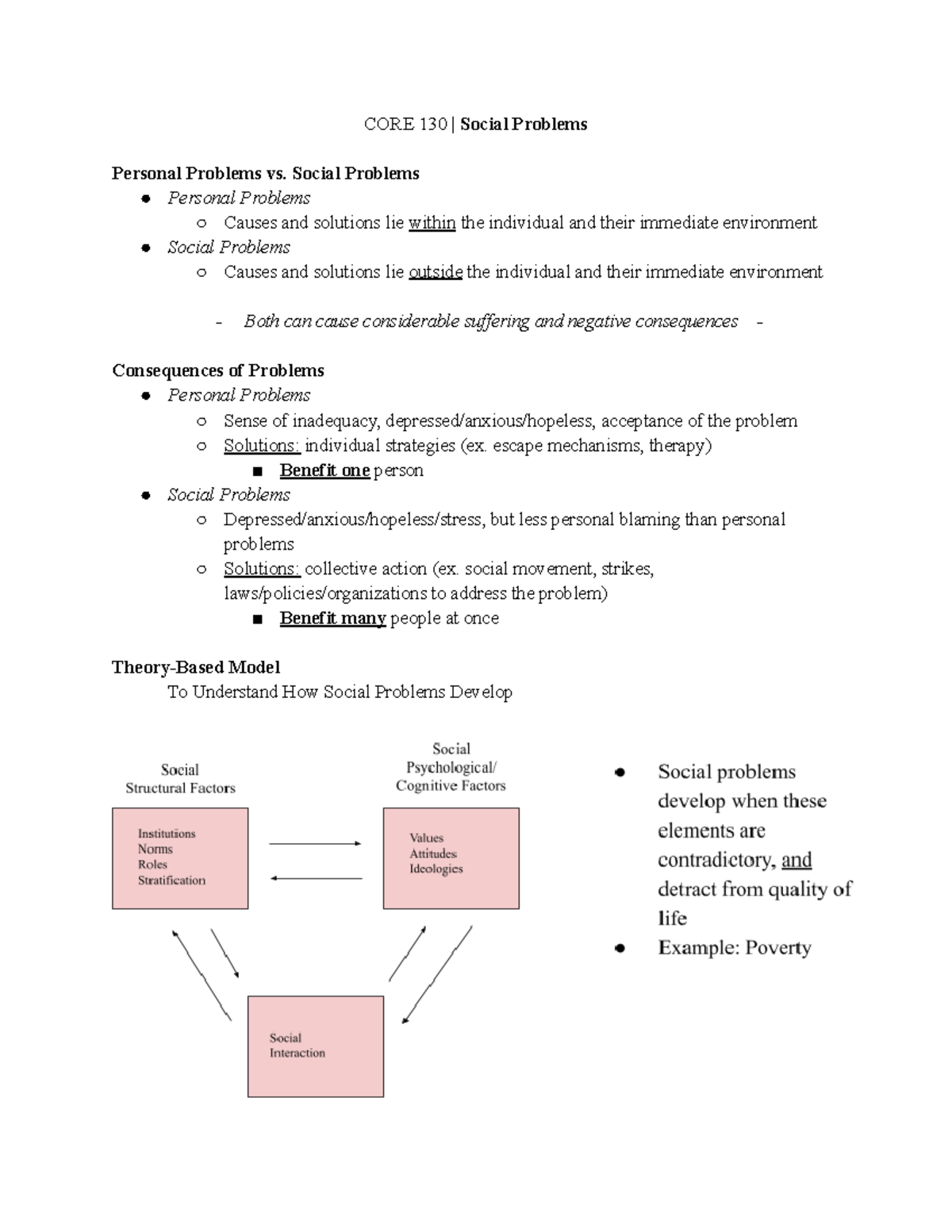 Social Problems - CORE 130 | Social Problems Personal Problems vs ...