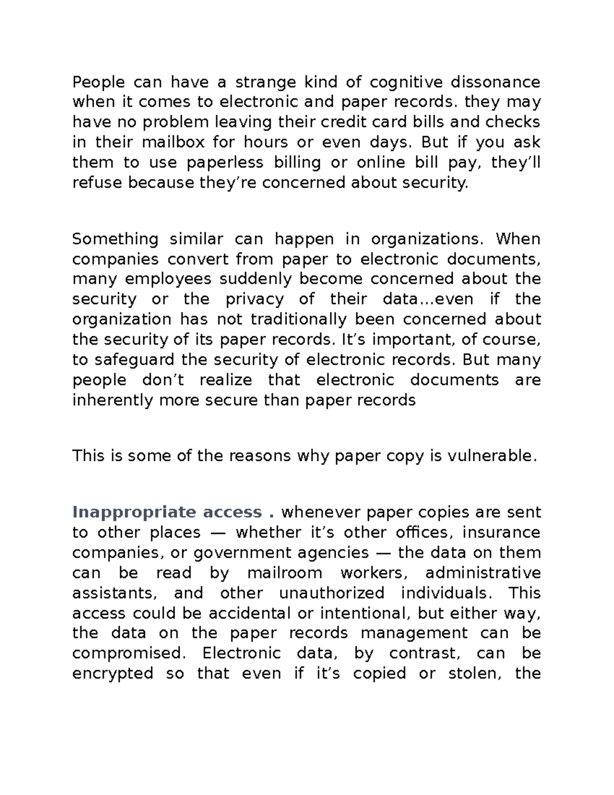 People can have a strange kind of cognitive dissonance when it comes to ...