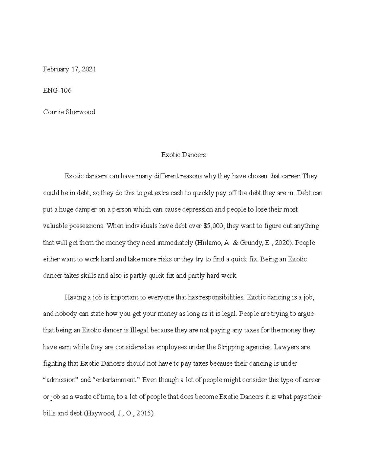 ENG-106Causeand Effect Sha Neika - ShaNeika Mitchell-Peters February 17 ...