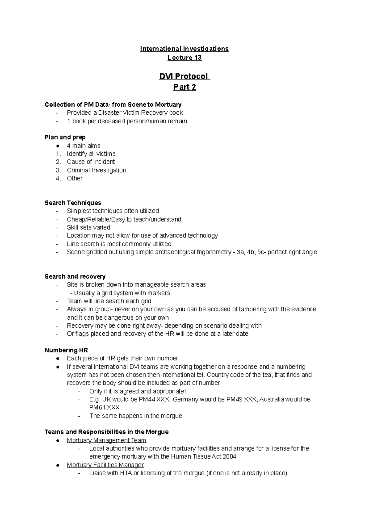 International Investigations- DVI protocol part 2 - International ...