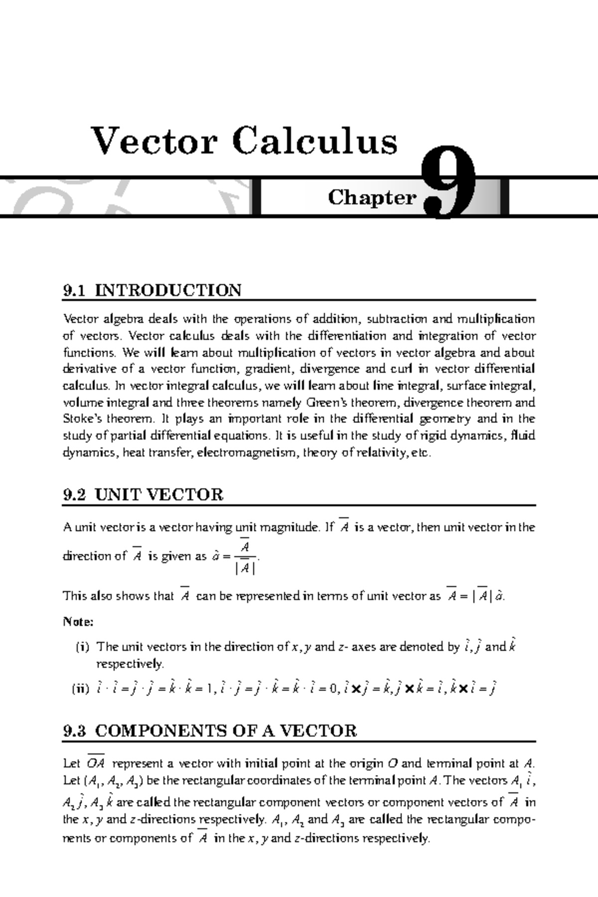 Vector Claculus - - Studocu