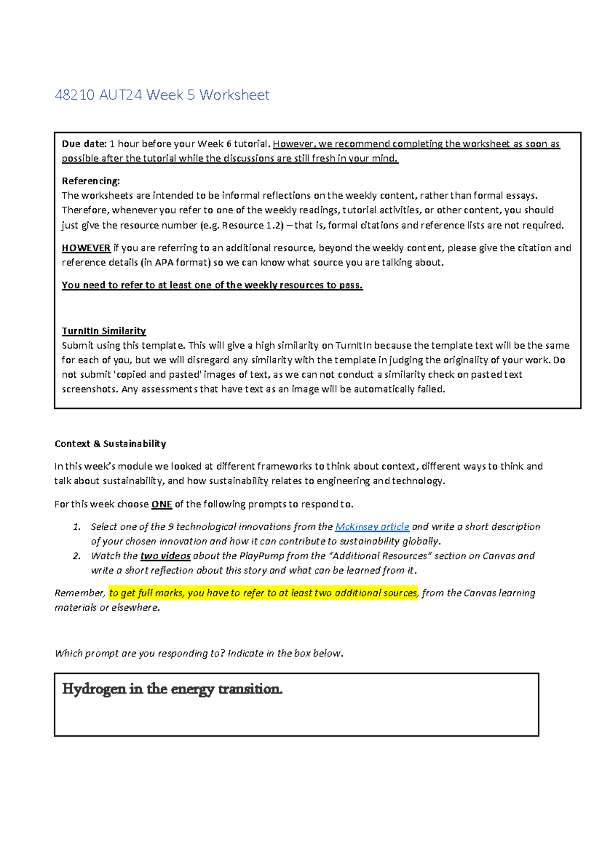 Week 5 Worksheet - 48210 AUT24 Week 5 Worksheet Context ...