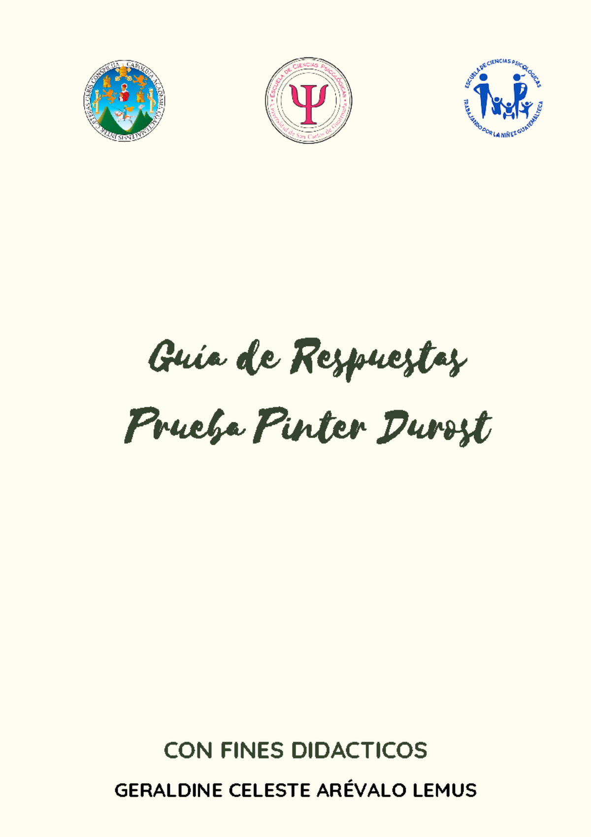 03.Guía de Respuestas - Guía de Respuestas Prueba Pinter Durost CON ...
