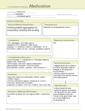 Epinephrine - meds - ACTIVE LEARNING TEMPLATES Medication STUDENT NAME ...