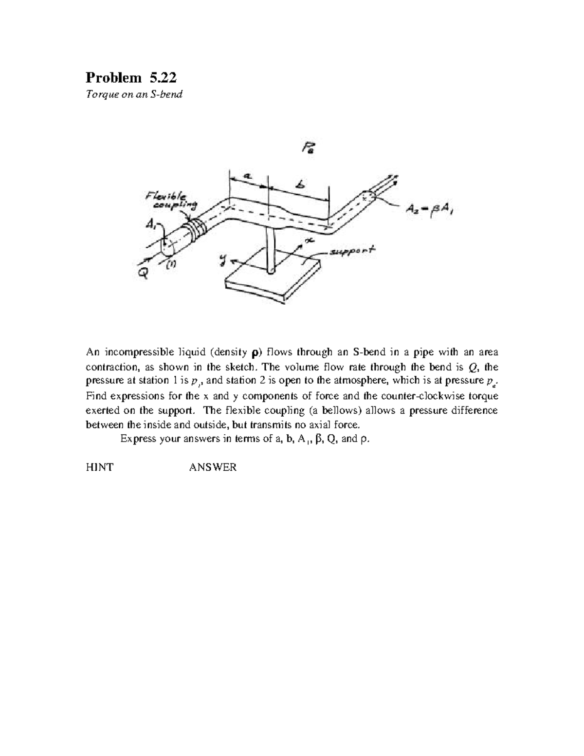 5.22 Torque on S-bend - Viscous Flow Problem (Module 5) - Problem 5 ...
