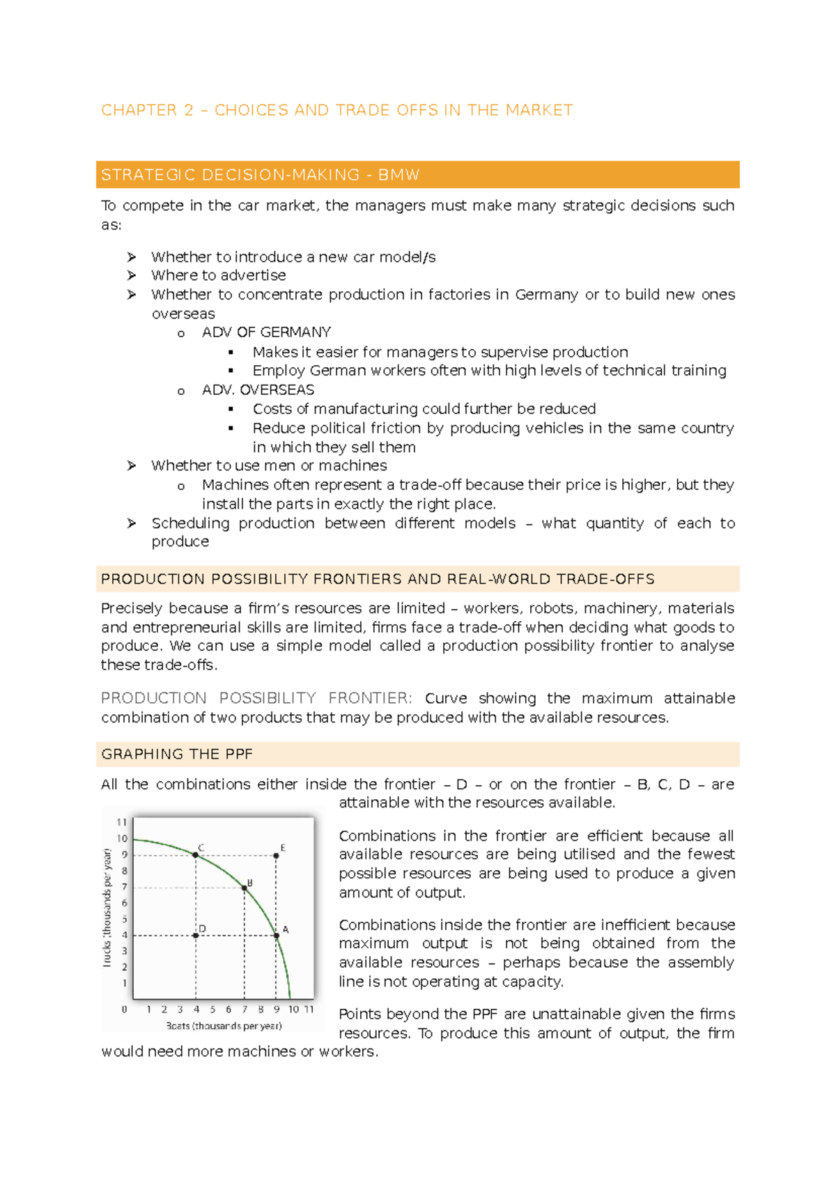 Chapter 2 - Summary Essentials of Economics - CHAPTER 2 – CHOICES AND ...