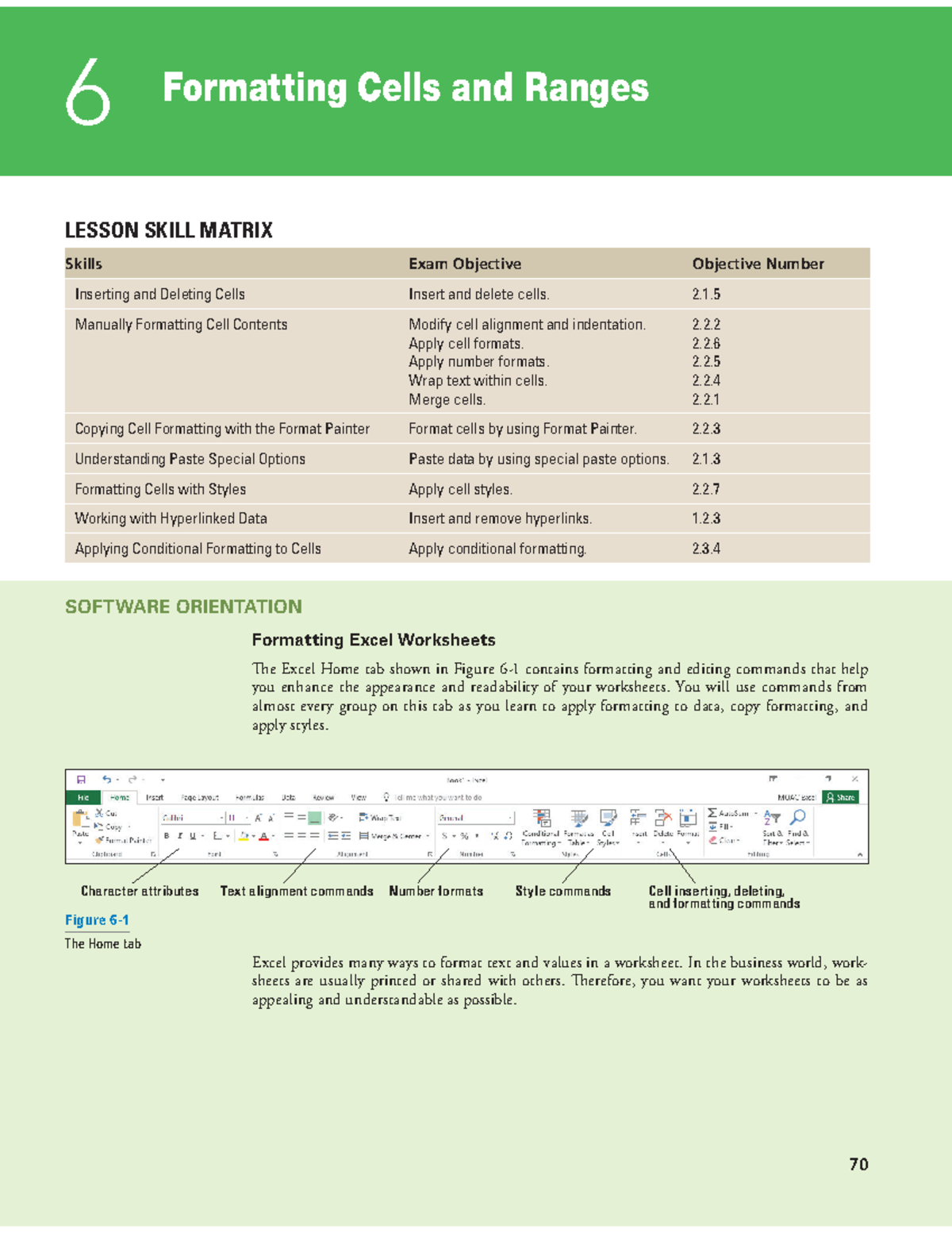 Excel Lesson 06 Formatting Cells and Ranges - 70 Formatting Cells and ...
