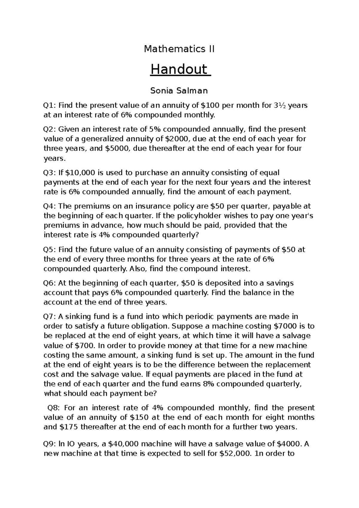 65 8807 386370 - pretty good helpful - Mathematics II Handout Sonia ...