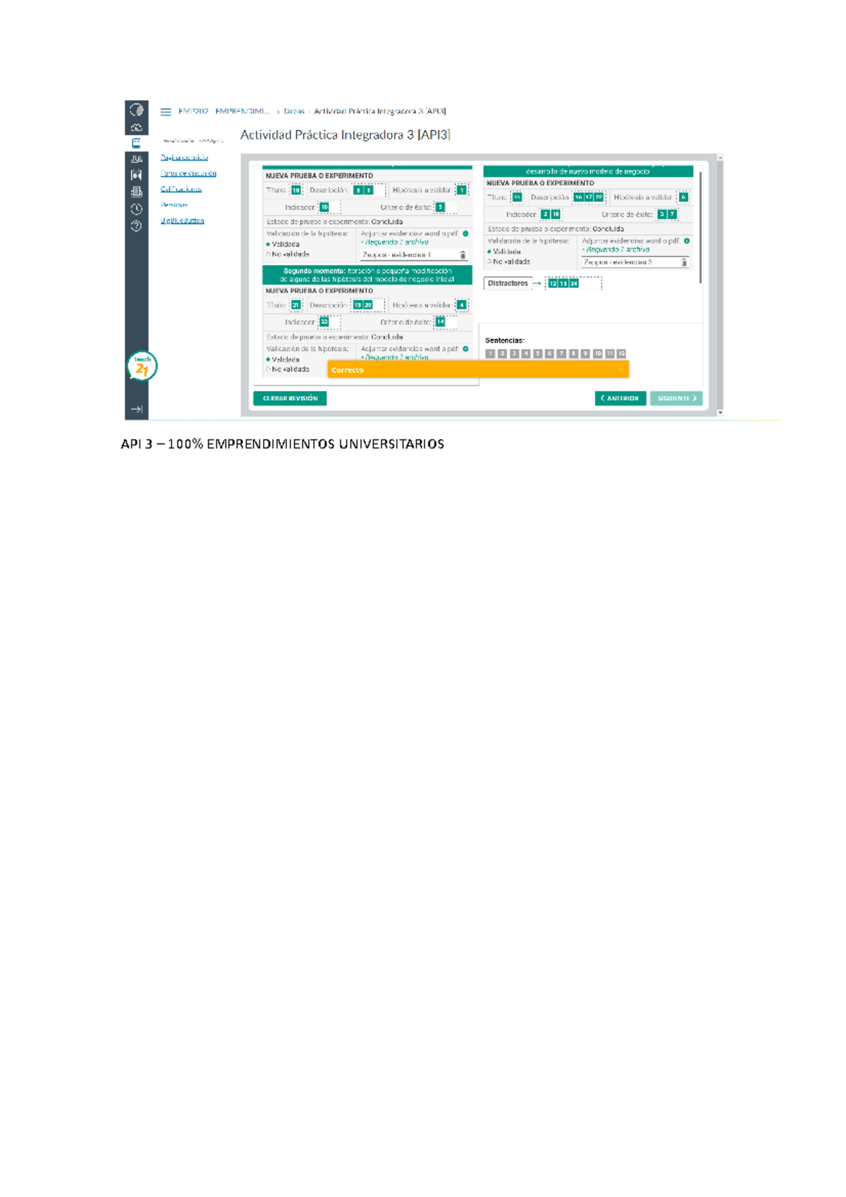 API3 - 100% Emprendimientos universitarios - API 3 – 100% EMPRENDIMIENTOS UNIVERSITARIOS - Studocu
