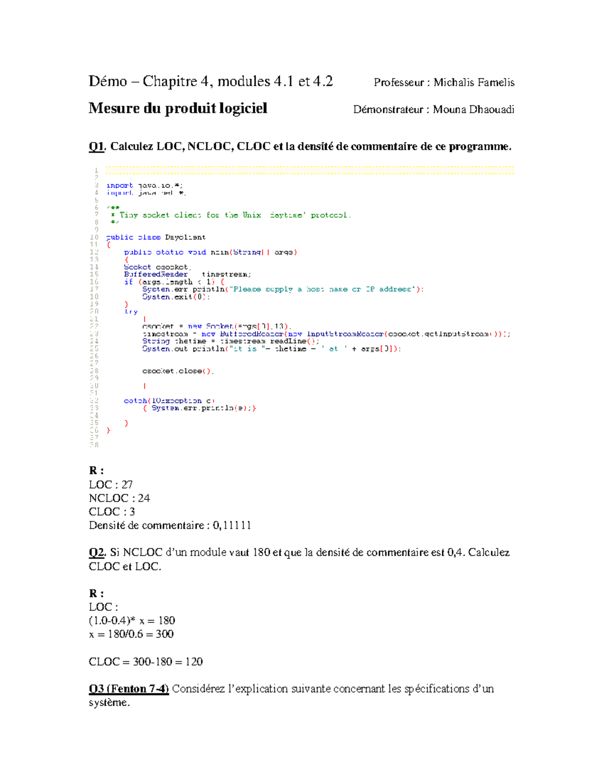 D4 - TP bio - Démo – Chapitre 4, modules 4 et 4 Professeur : Michalis ...