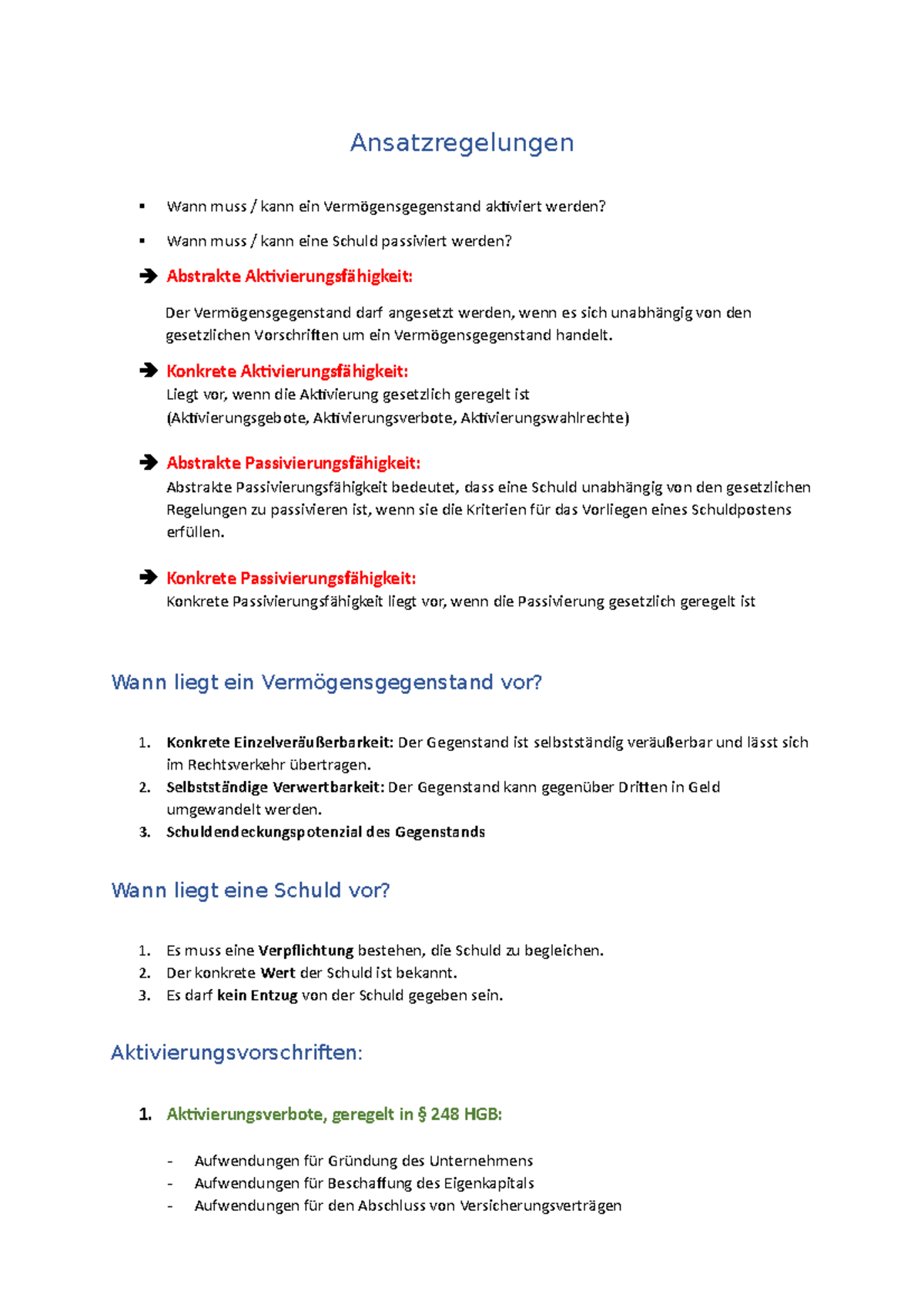 Ansatzregelungen Gebote Verbote Wahlrechte - Grundlagen externes ...