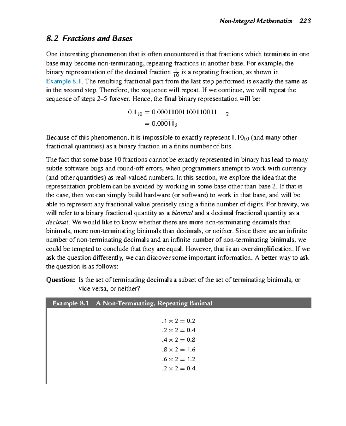 Modern Assembly Language Programming-53 - Non-Integral Mathematics 223 8 Fractions and Bases One ...