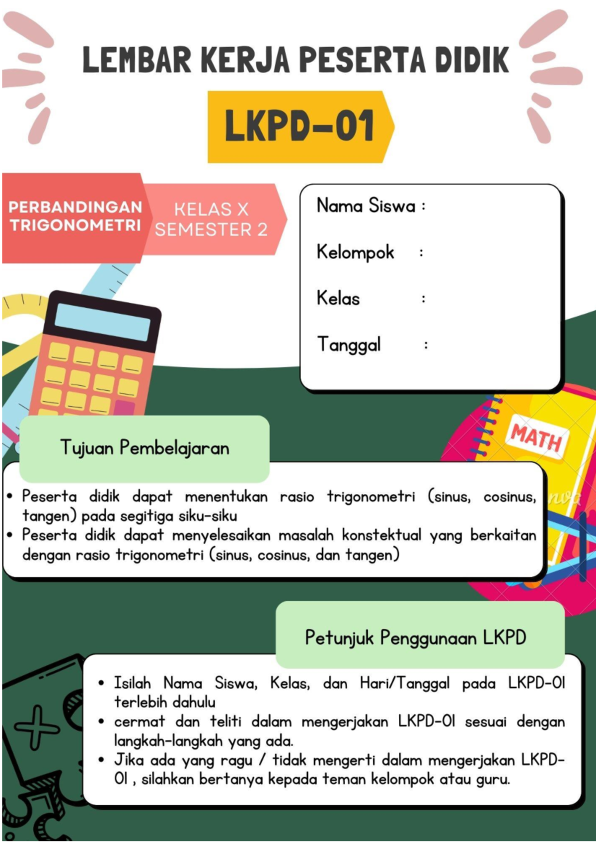 LKPD I - LKPD matematika kelas X - Orientasi Peserta Didik pada Masalah ...