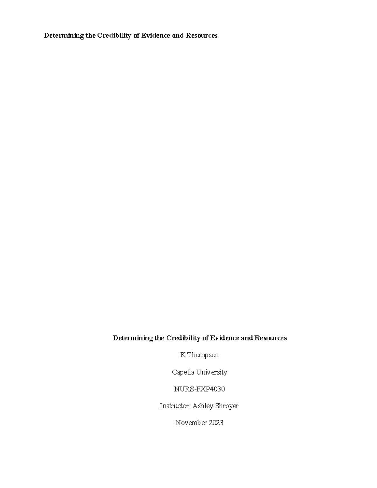 Studoc- Determining Credible resources 2 - Determining the Credibility ...
