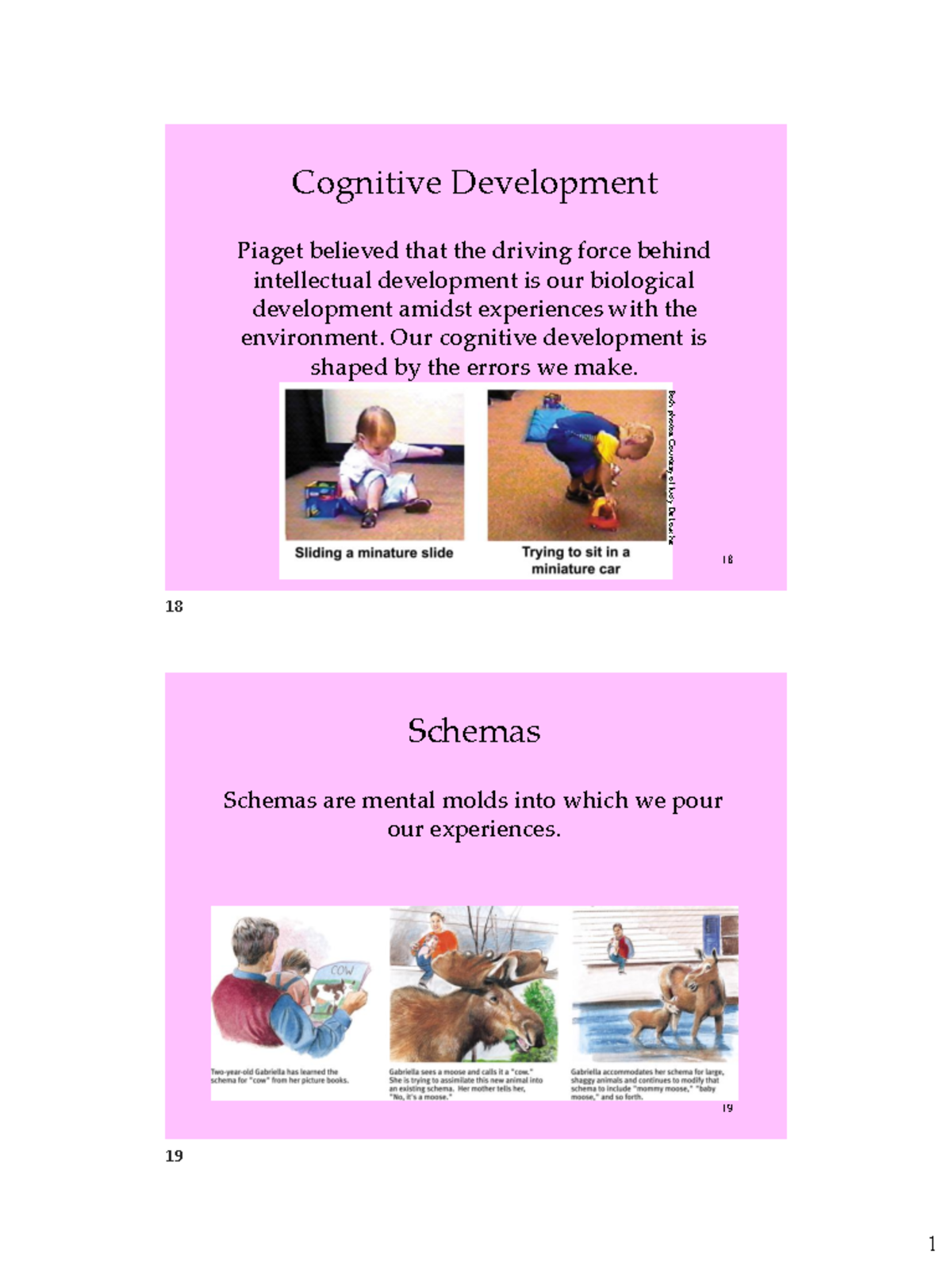 Piaget-1 - yes - ####### 18 Cognitive Development Piaget believed that the driving force behind ...
