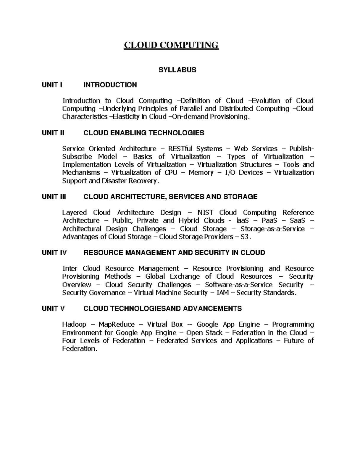 Cloud Computing Notes - cyjguyctuyu;p/;o - CLOUD COMPUTING SYLLABUS ...