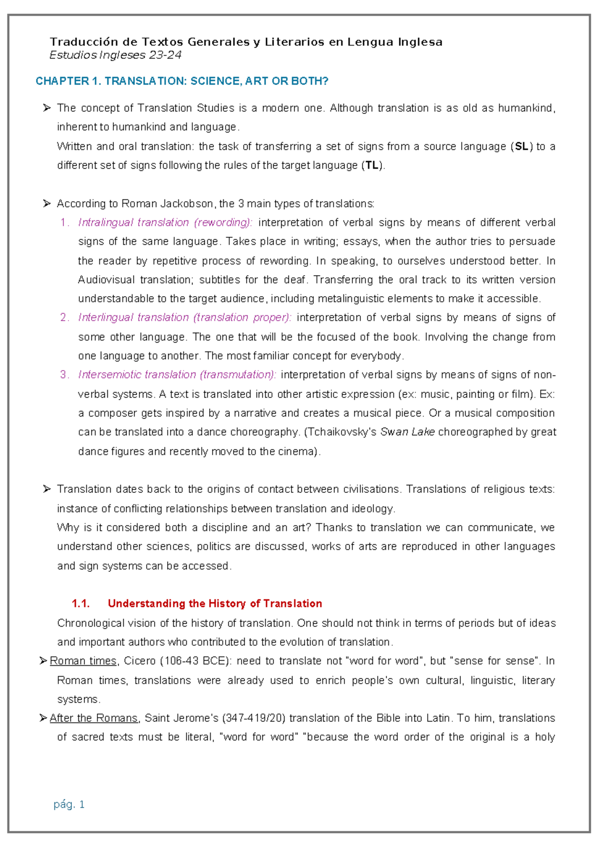 Chapter 1. TRANSLATION: SCIENCE, ART OR BOTH? - Estudios Ingleses 23 ...