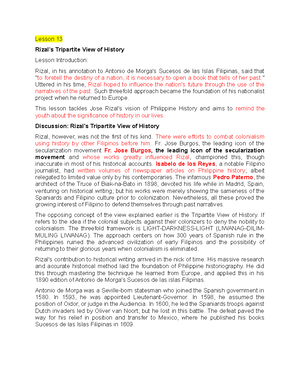 Rizal - Lesson 3: Rizal as a Symbol - Lesson 3 Rizal as a Symbol Lesson ...