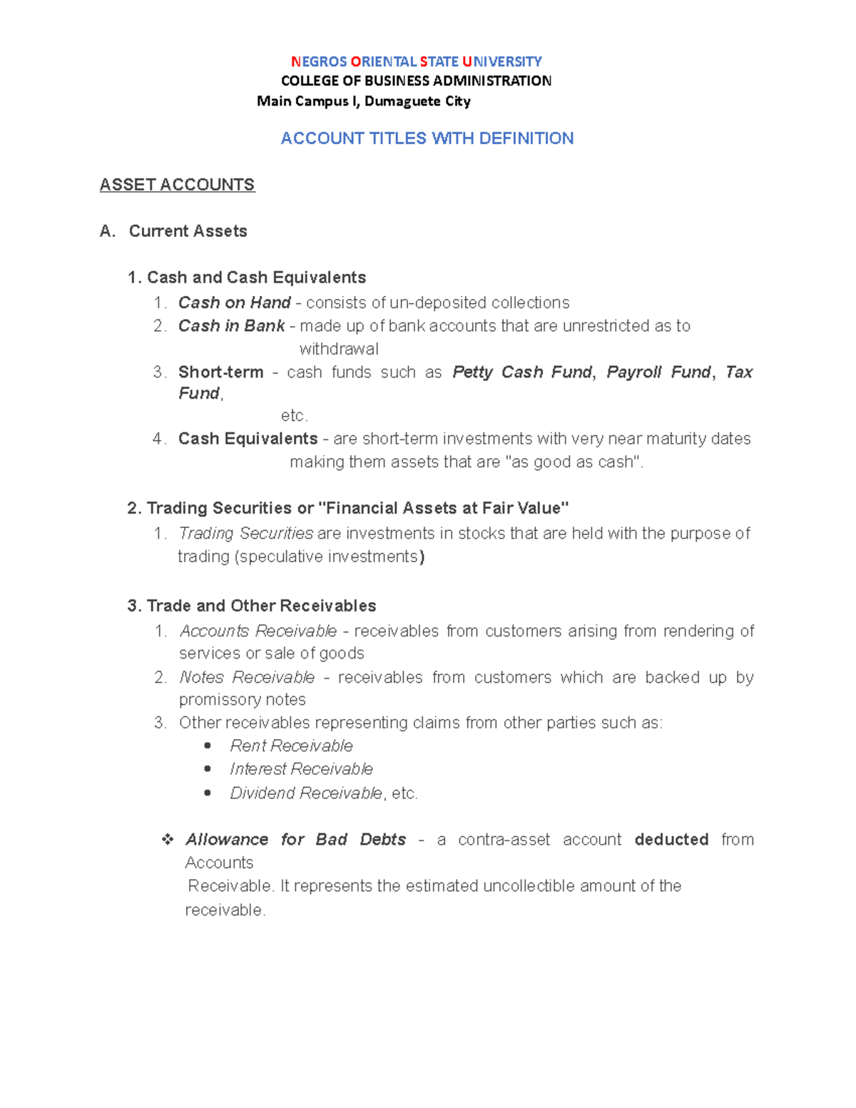 Account-titles-with-definition - COLLEGE OF BUSINESS ADMINISTRATION ...