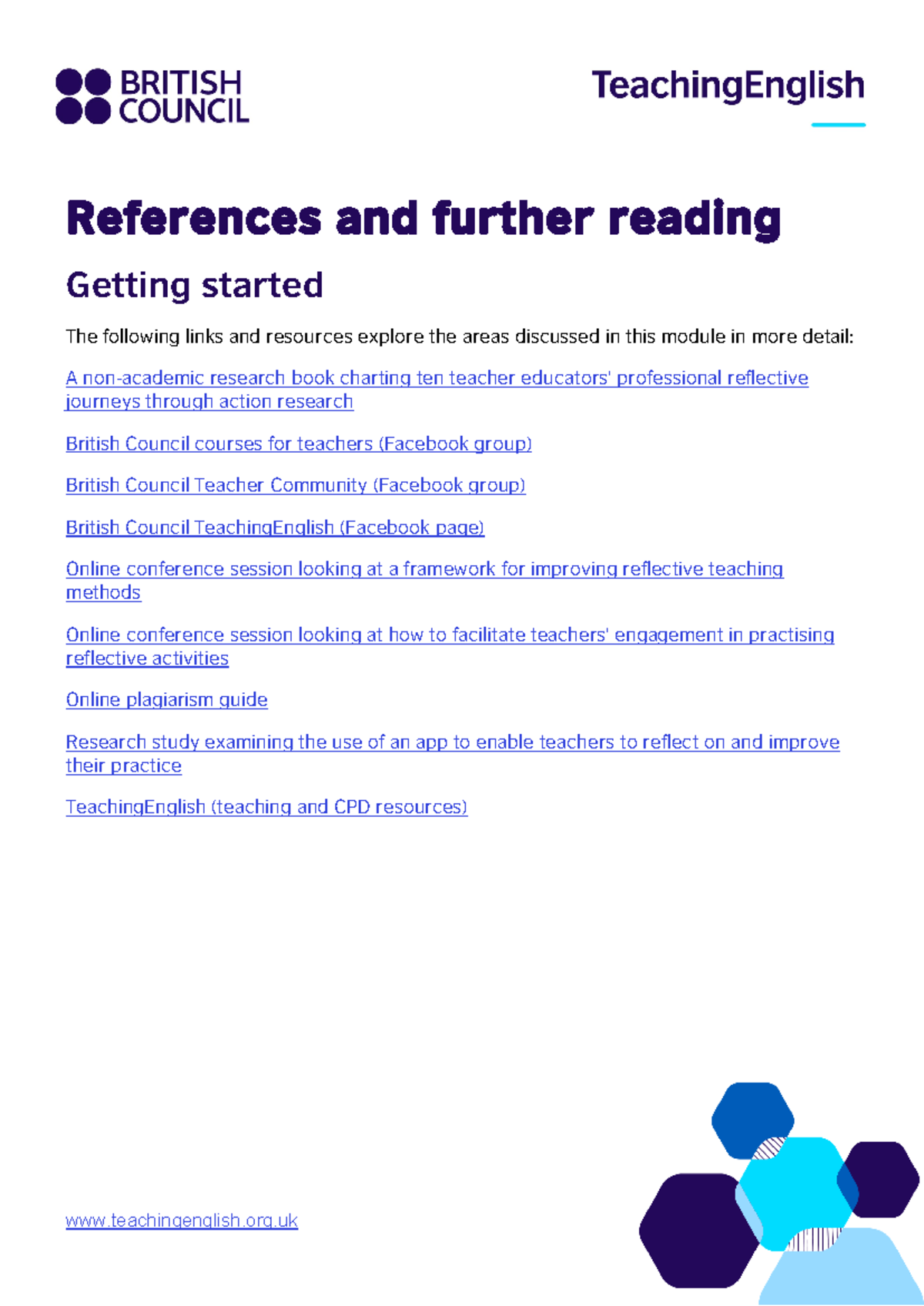 Resources – Getting started - teachingenglish.org References and further reading Getting started ...