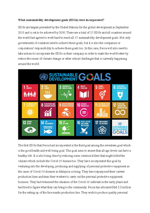 Lesson 4 sdgs - tutorial work - What are the SDGs? In 2015, world ...