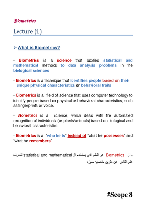 Biometrics 3 - Faculty of Computers and Information science ...