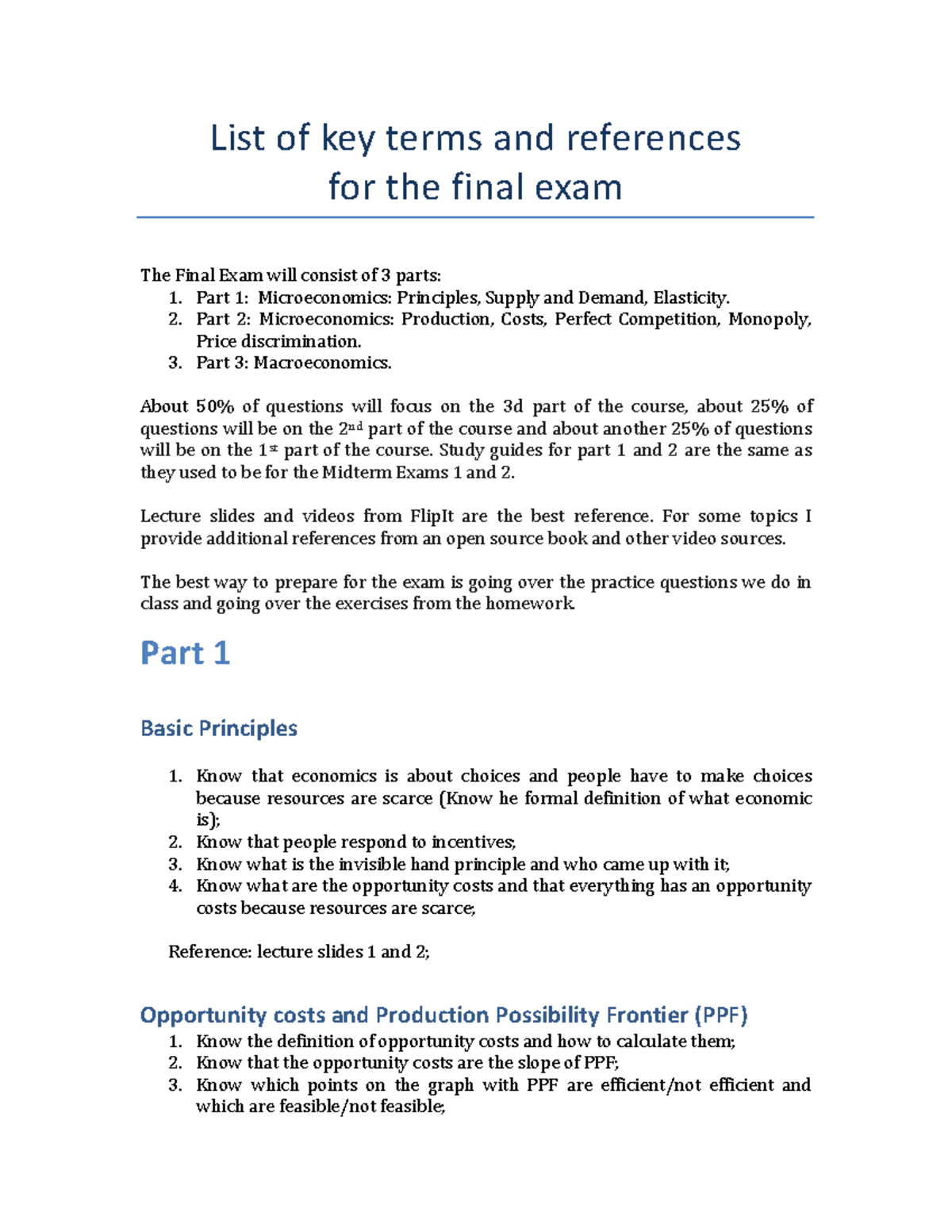 Principles Of Economics - Lecture notes - WebPage - List of key terms ...