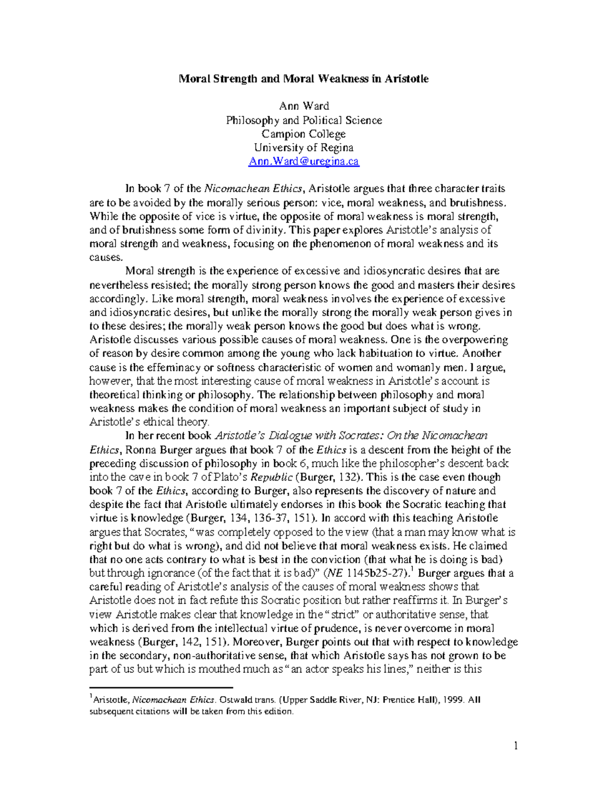 Ward-Ann - yes - Moral Strength and Moral Weakness in Aristotle Ann ...