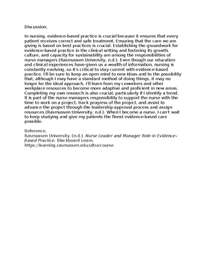 Leadership Module 9 Discussion - The success of a healthcare system and ...