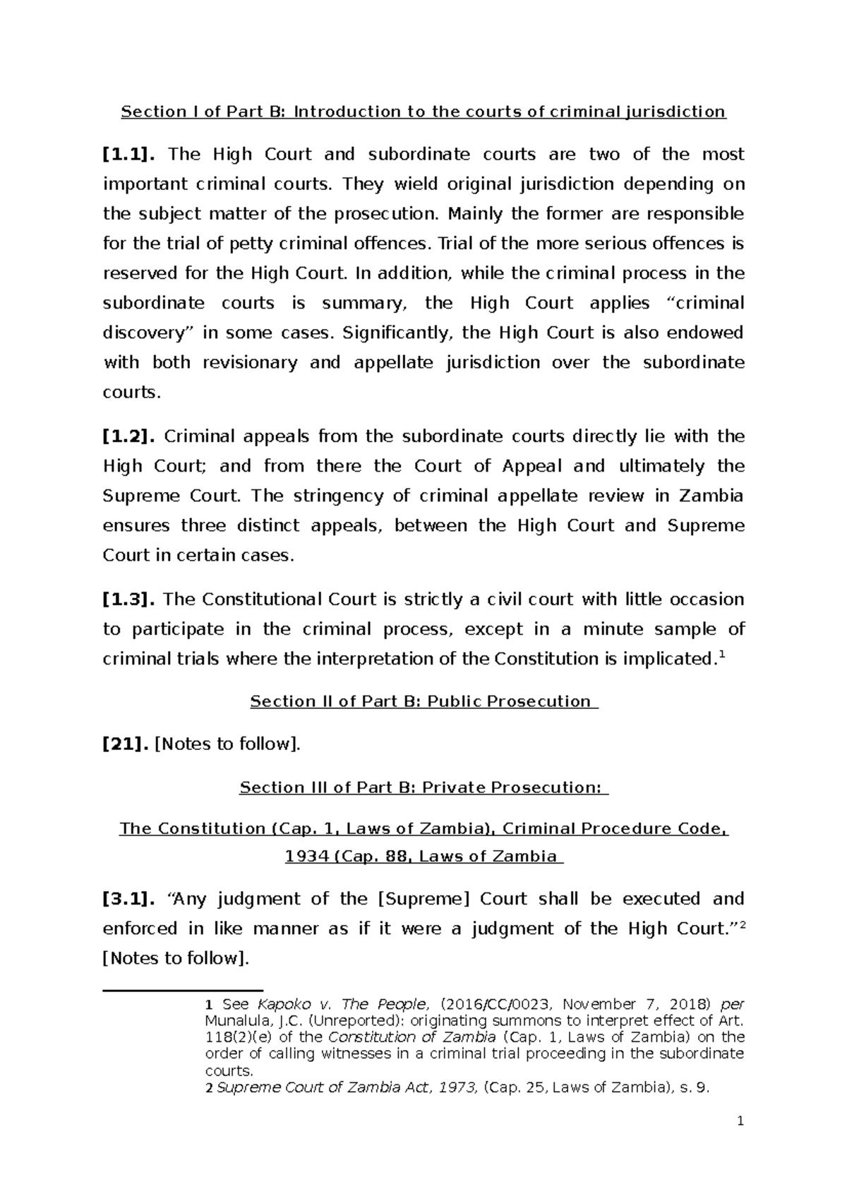 Lecture Series III- Introduction TO THE Courts OF Civil Procedure ...