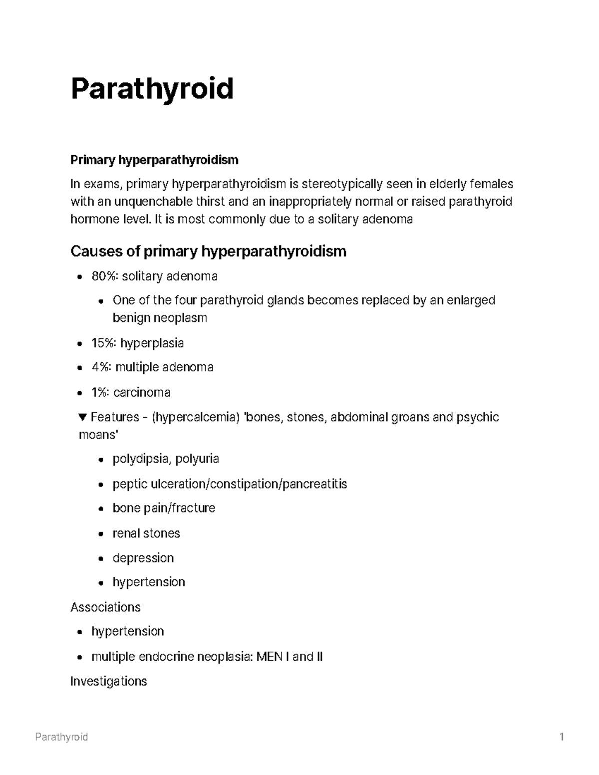Parathyroid - Parathryoid conditions and management - Parathyroid 1 ...