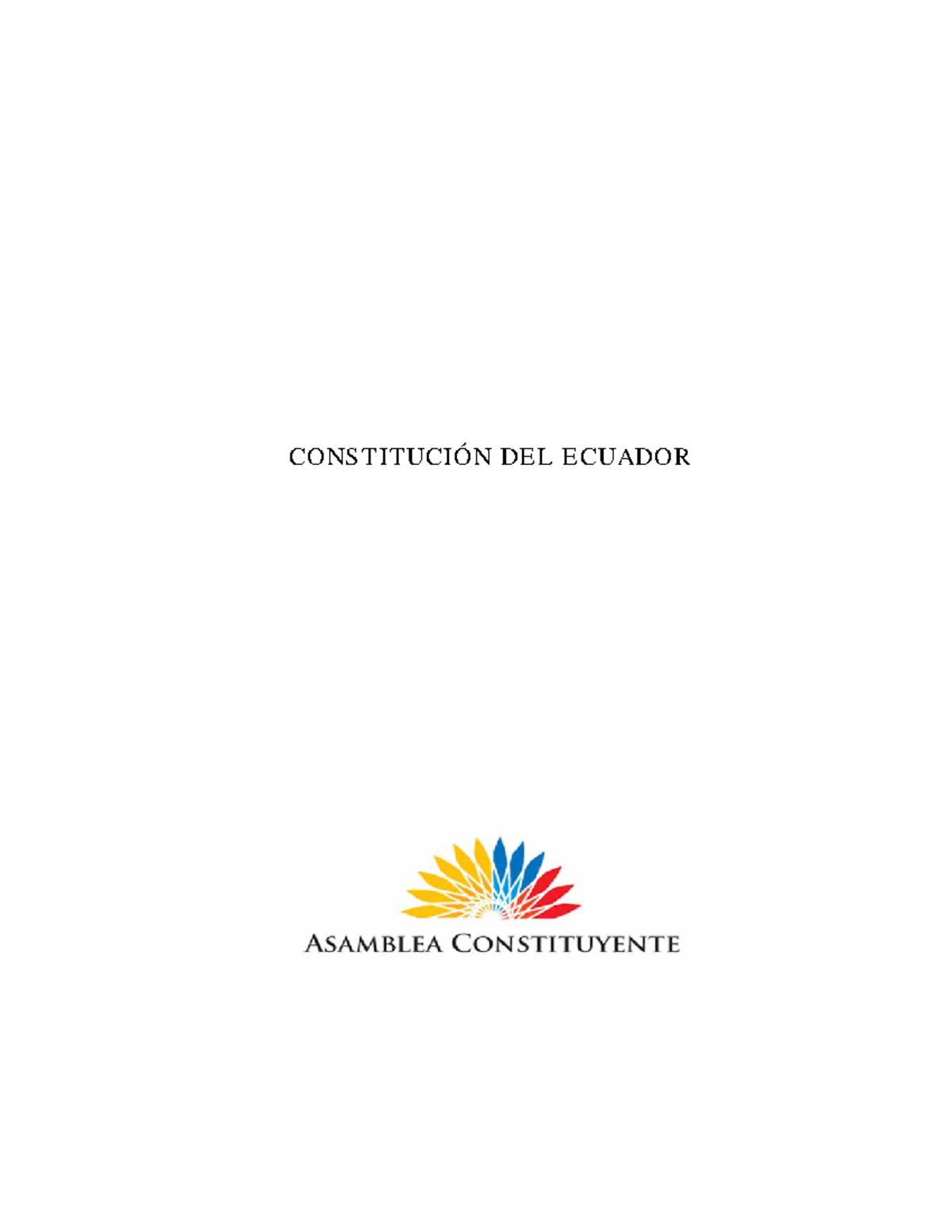 Constitución de la República del Ecuador - Historia de America - UG ...