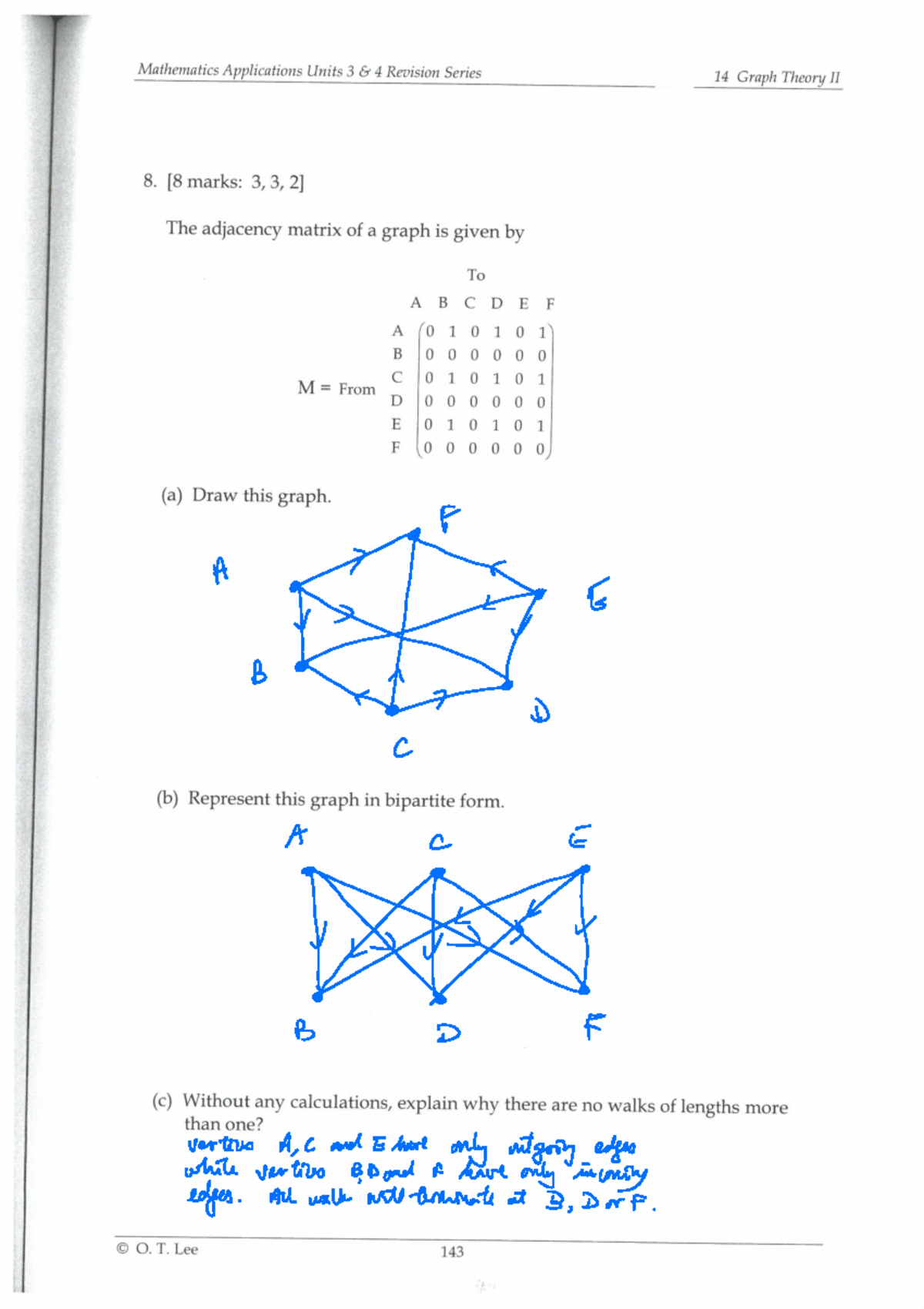 Graph theory practise test answers - Matemática - A vertius A C and ...