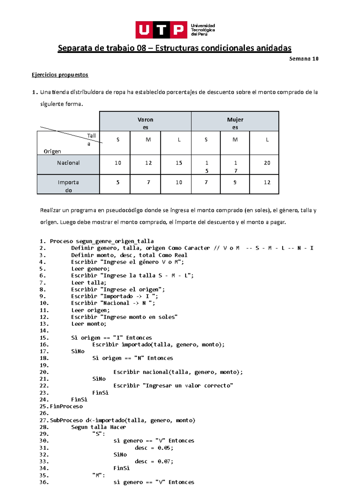 Separata 07 Unidad 02 practica de ejercicios propuestos la semana 12 - Principios de algoritmos ...
