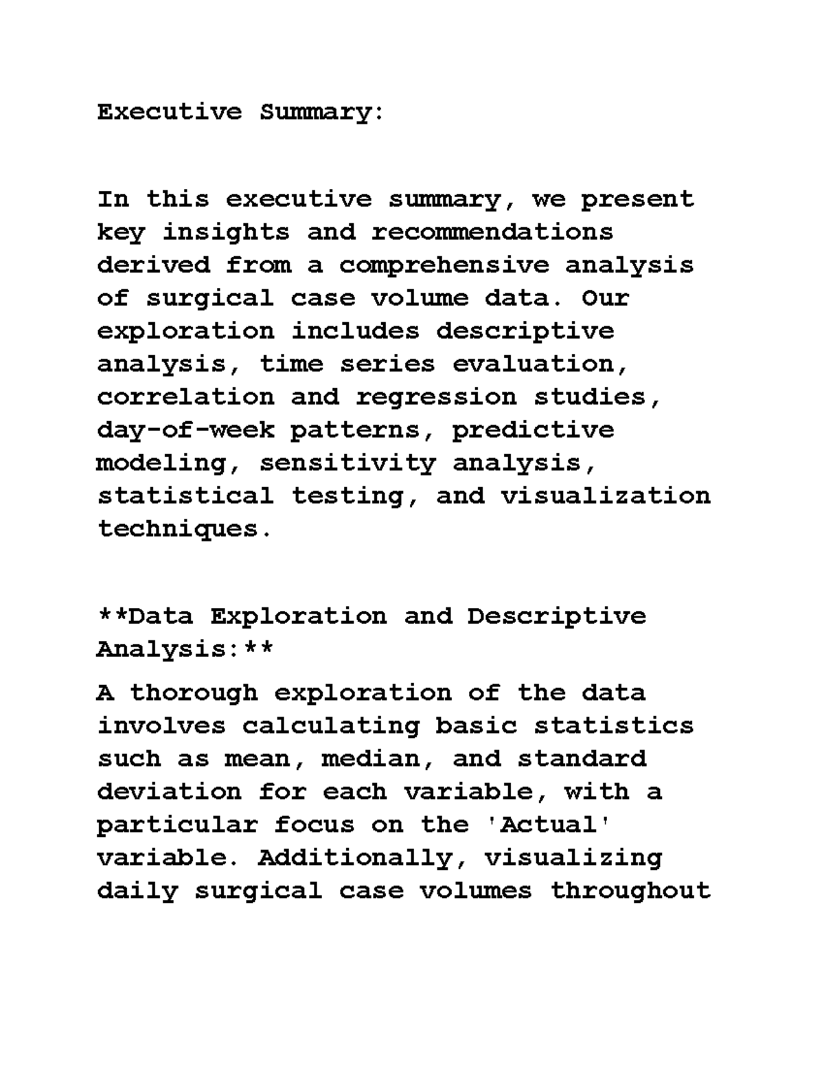Comprehensive analysis of surgical case volume data - Our exploration ...
