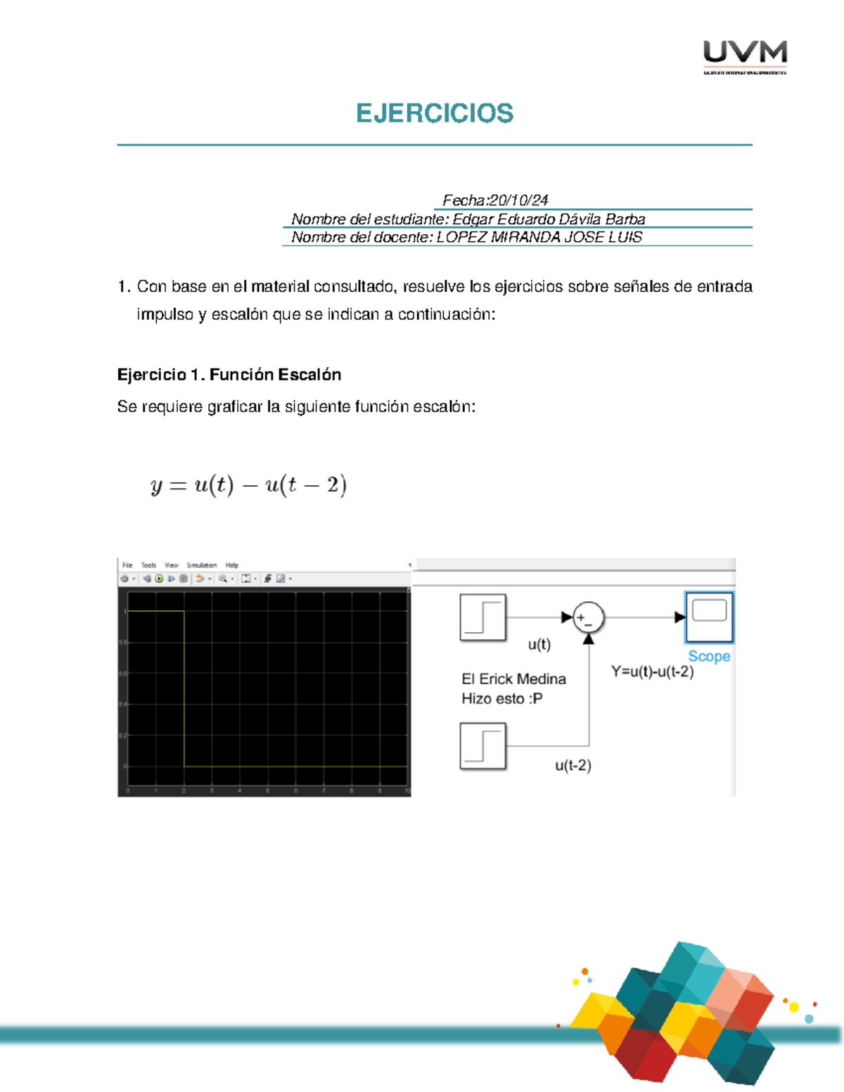 A6 Ejercicios EEDB - actividad semana 6 - EJERCICIOS Fecha: 20 / 10 / 24 Nombre del estudiante ...
