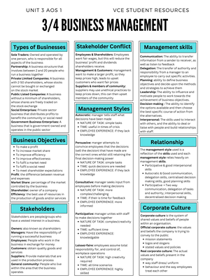 Business Concept and Development Worksheet - AOS 1 Recap – Business ...