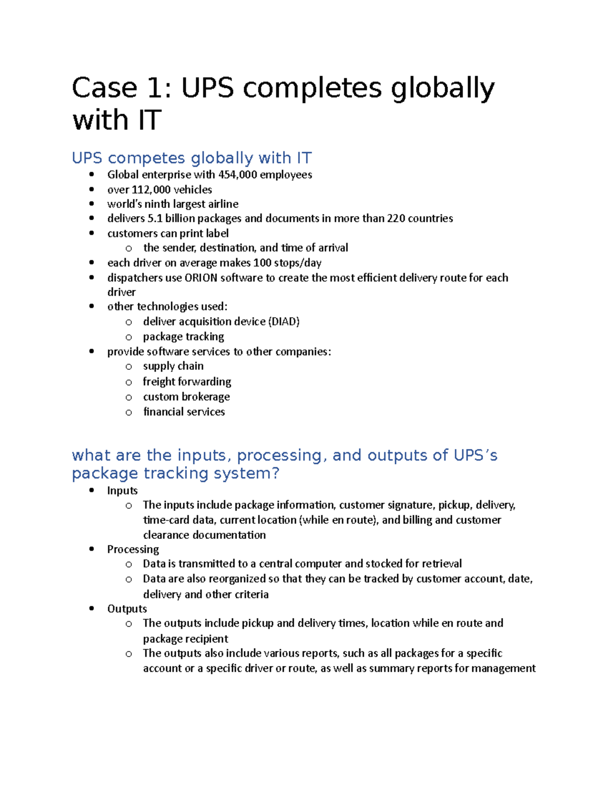 Case 1 - Case study 1 - Case 1: UPS completes globally with IT UPS ...