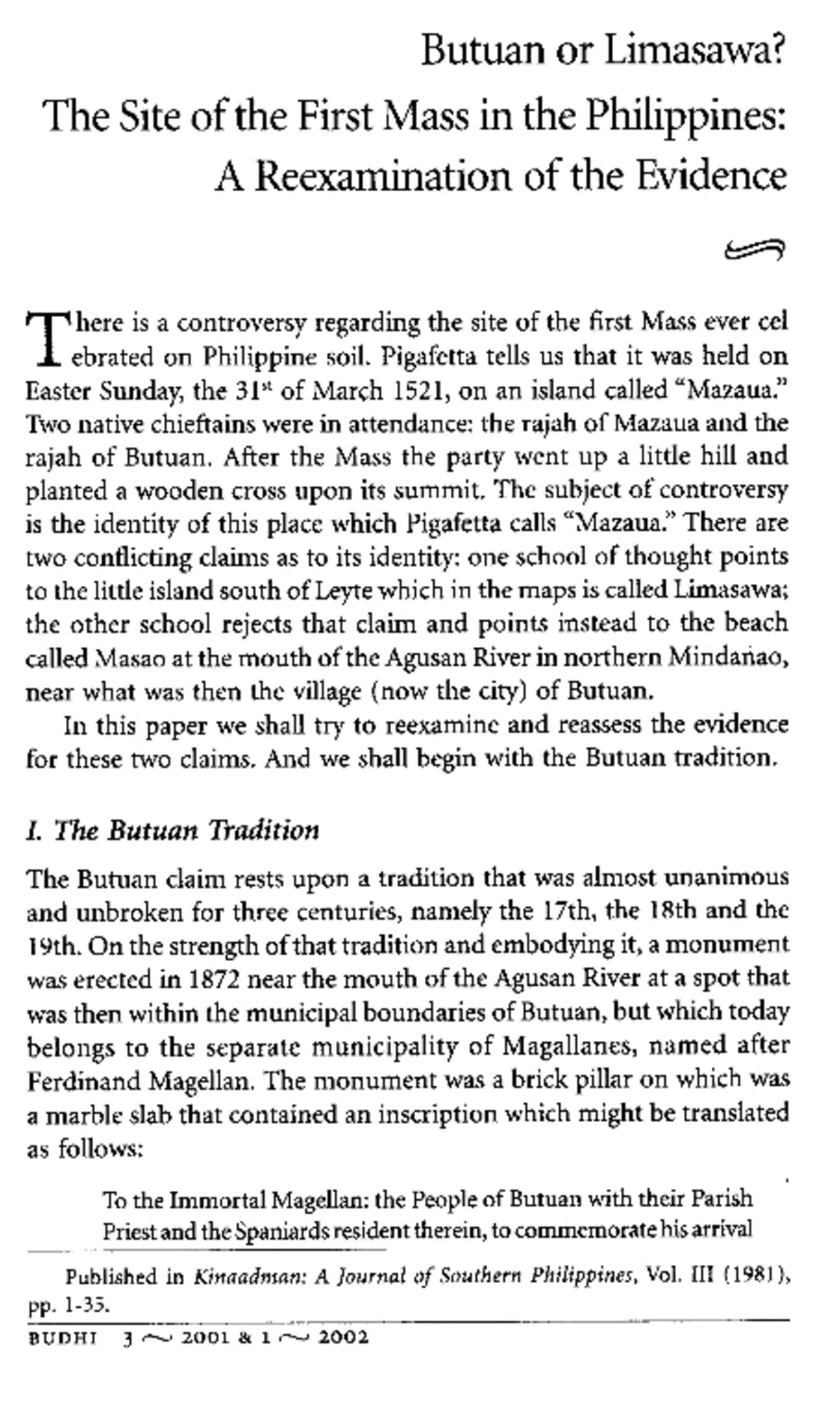 582 1750 1 PB3rph - none - Butuan or Limasawa? The Site of the First ...
