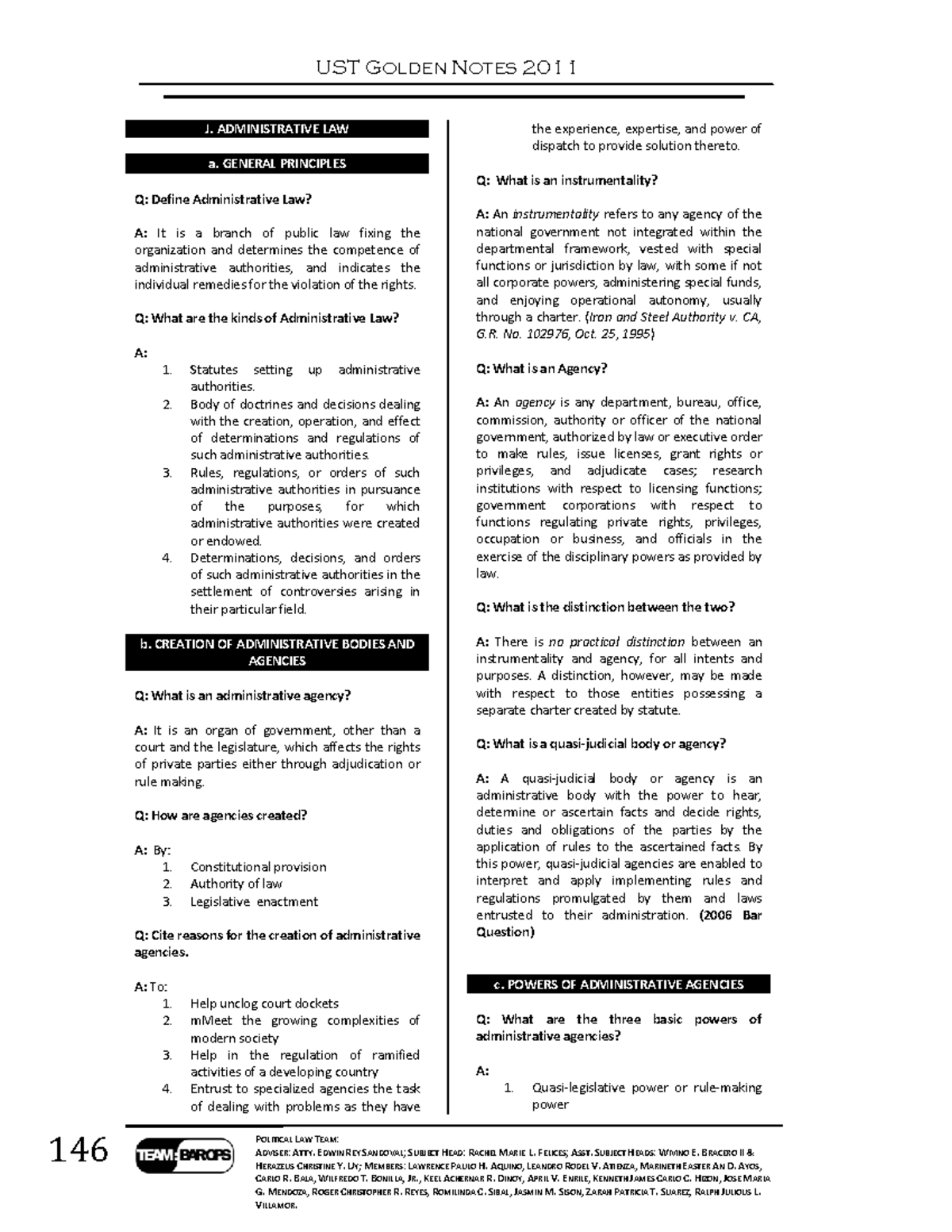 253482992 UST Golden Notes Administrative Law - UST GOLDEN NOTES 2011 ...