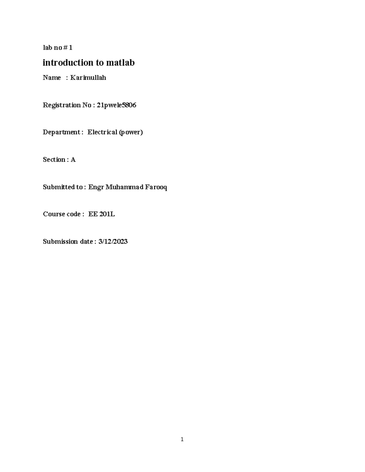 Lab no 1 - required assiments and solution manul for numerical analysis ...
