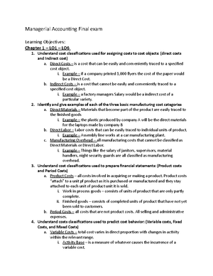 ACCT 215 Ch 1 Master Outline - Chapter 1, Learning Objectives 1 thru 4 ...