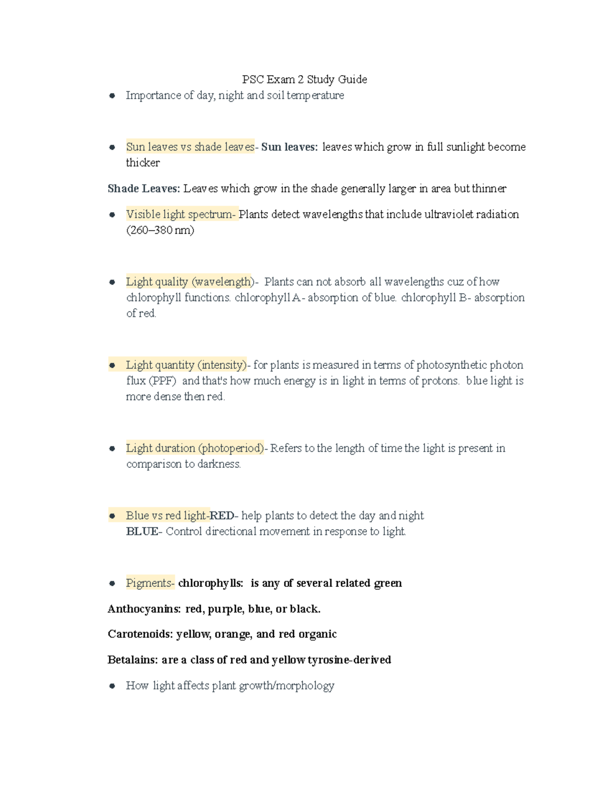 PSC Exam 2 Study Guide - For Professor Stott's class - PSC Exam 2 Study ...
