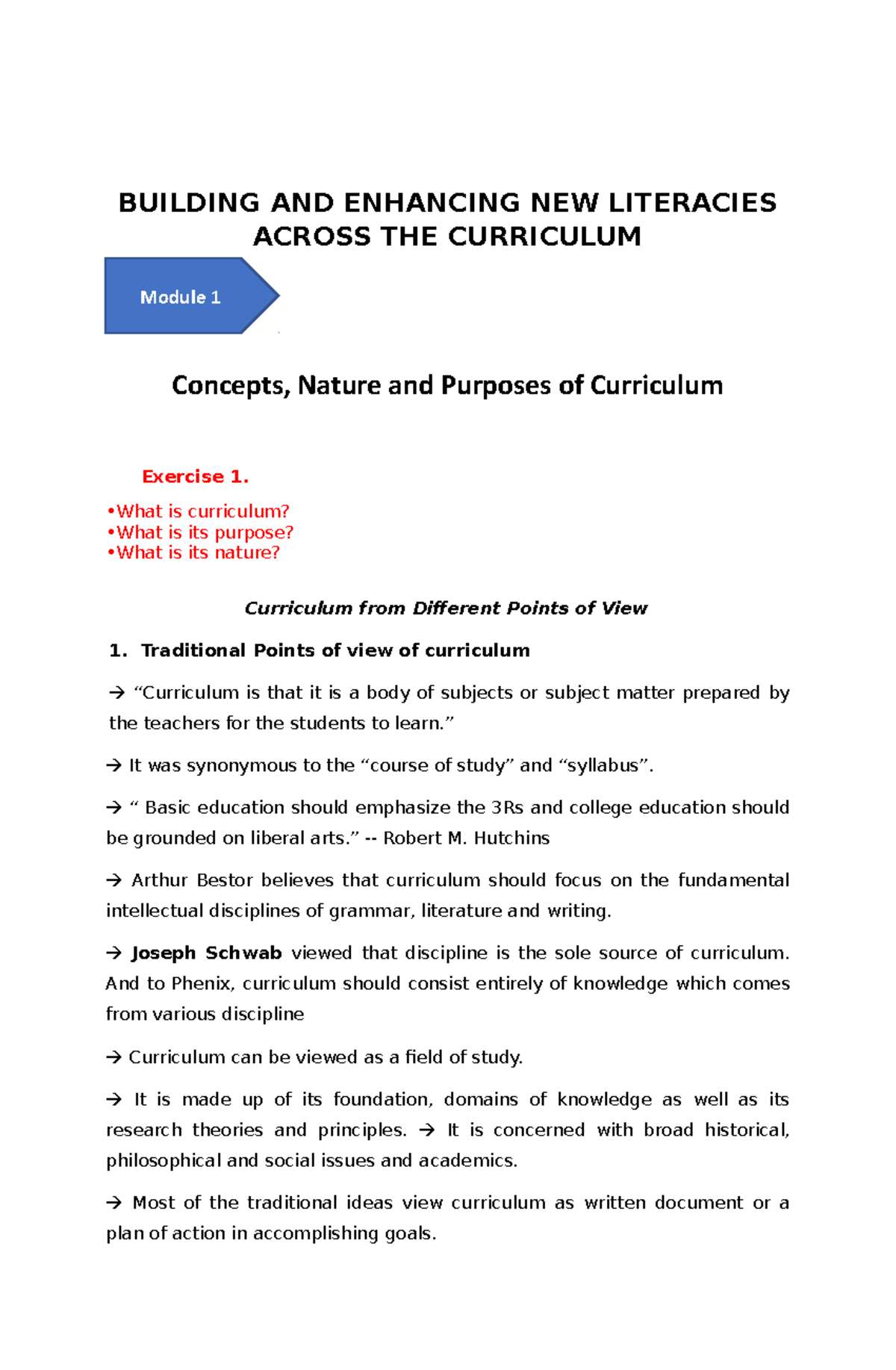 Module 1 - LECTURE - BUILDING AND ENHANCING NEW LITERACIES ACROSS THE ...