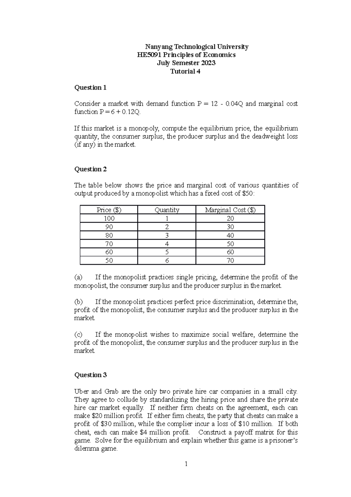 HE5091 Jul 2023 Tutorial 4.Student Version - Nanyang Technological ...