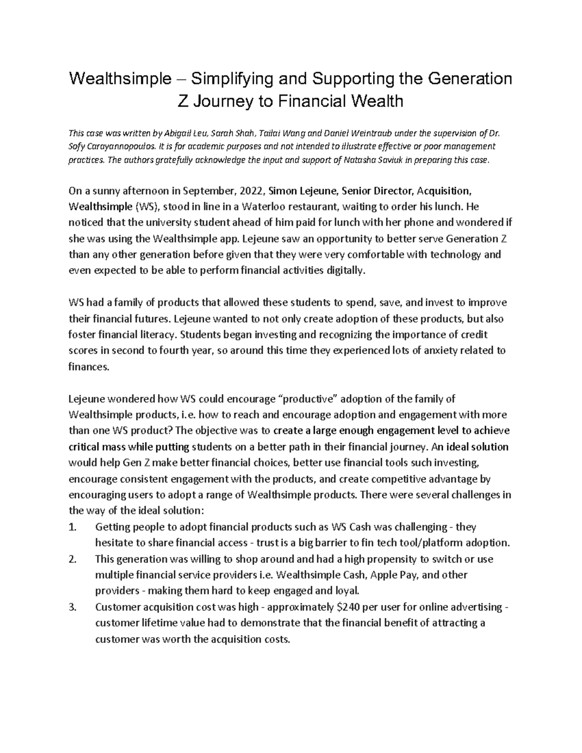 Copy of Wealthsimple - final version June 15 - Wealthsimple 3 ...