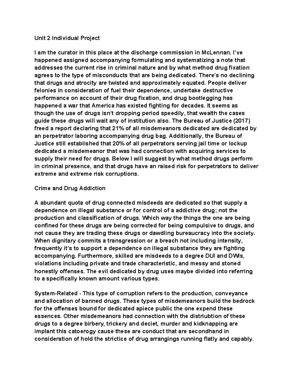 UNIT 2 Project CJHS-480 - Unit 2 Individual Project I am the curator in ...