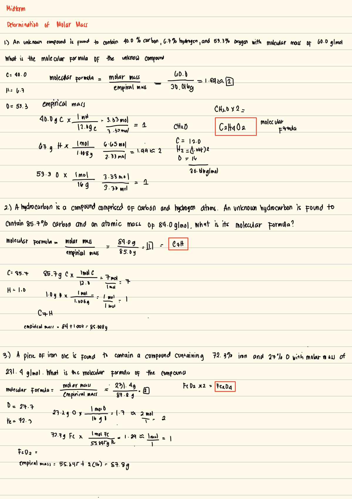 Phy Chem Lab Finals Reviwer 202406172217 03901 - Midterm Determination of Molar Mass 1.) An ...
