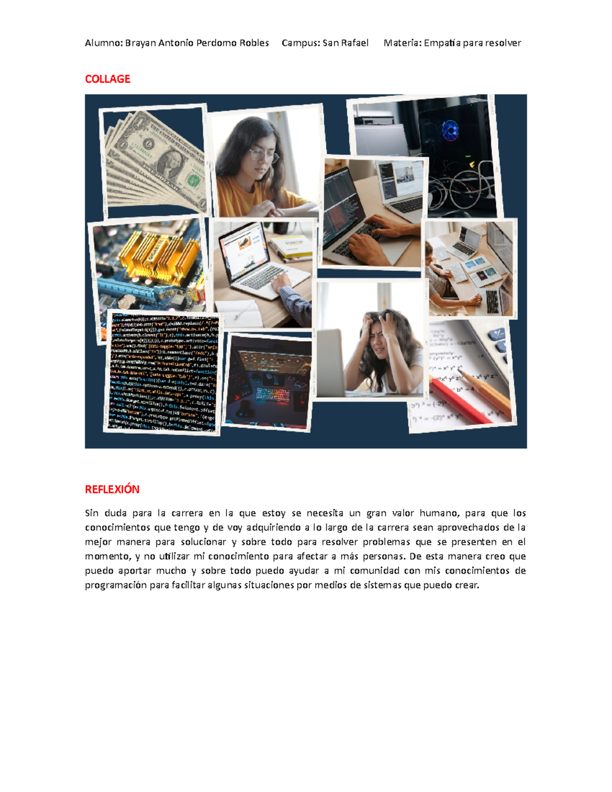 Collage y Redaccion - Tarea - Alumno: Brayan Antonio Perdomo Robles ...